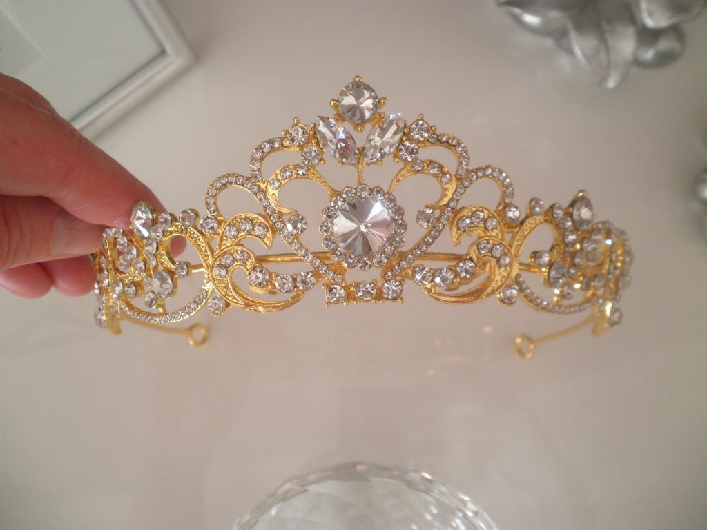 New Gold Crystal Tiara Simple & Elegant! (Code T44) | Dance Costume ...