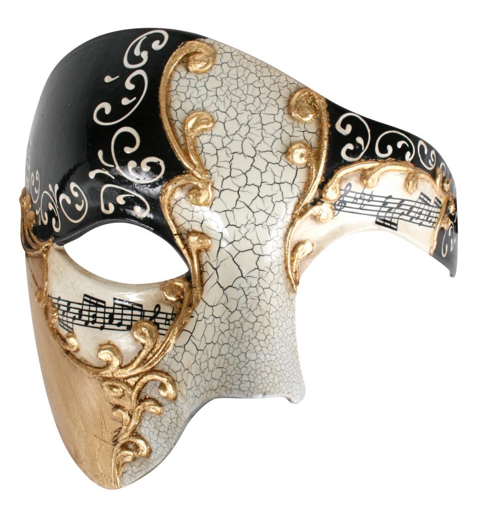 New Black & White Maestro Eye / Face Mask | Dance Costume Supplies